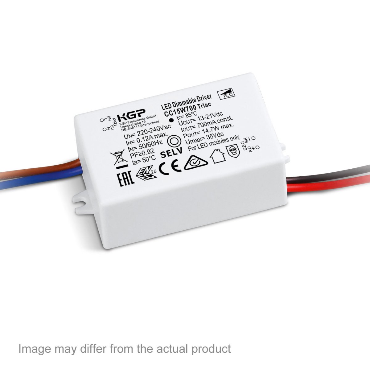LED POWER SUPPLY 700mA / 15W DIM8 - Delta Light